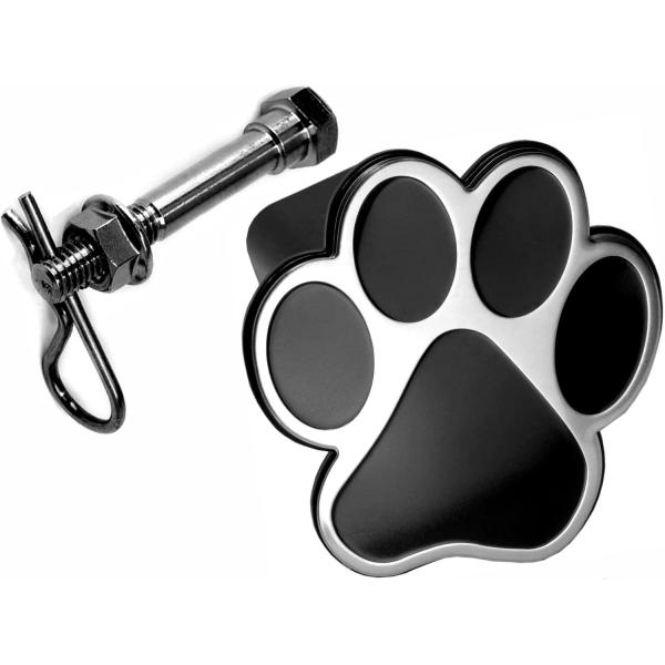 商品名: LFPartS 犬 動物 足 エンブレム メタル トレーラー ヒッチカバー Fit 2" Receivers ブラック GH2829SS Dog Animal Paw Foot Emblem Metal Trailer Hitch...