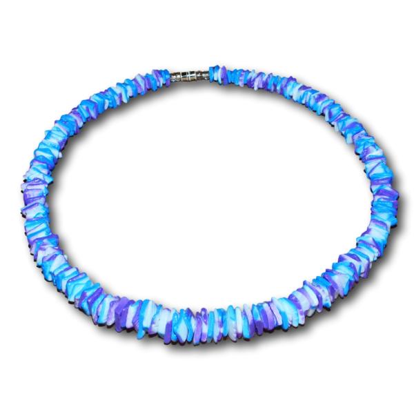 商品名: Native Treasure プカチップ 貝殻ネックレス タイダイブルー バイオレットとホワイトチョーカー S Native Treasure 13 inch XX-SMALL Mens and Womens Tie Dyed ...