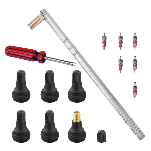 商品名: CarNeed タイヤバルブステムツールリムーバー&amp;取り付けセット 14 Pcs CN18102602 Febrytold Tire Valve Stem Tool Remover &amp; Installation, ...