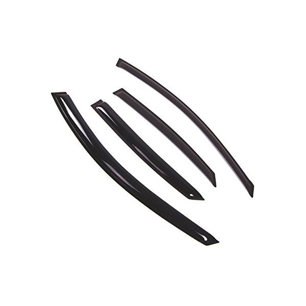 商品名: Tuningpros WD2-667 外付けウィンドウ バイザー ディフレクター レインガード ダークスモーク 4個セット 1998-2004 Audi A6対応 Car Window Rain Guard | Outside M...