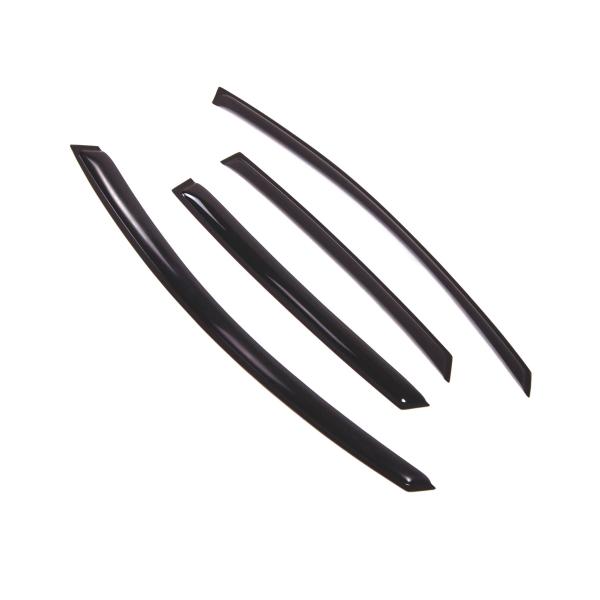 商品名: Tuningpros WD2-499 外側マウントウィンドウバイザー ディフレクター レインガード ダークスモーク 4点セット 2005-2011 Audi A6に対応 Car Window Rain Guard | Outsid...