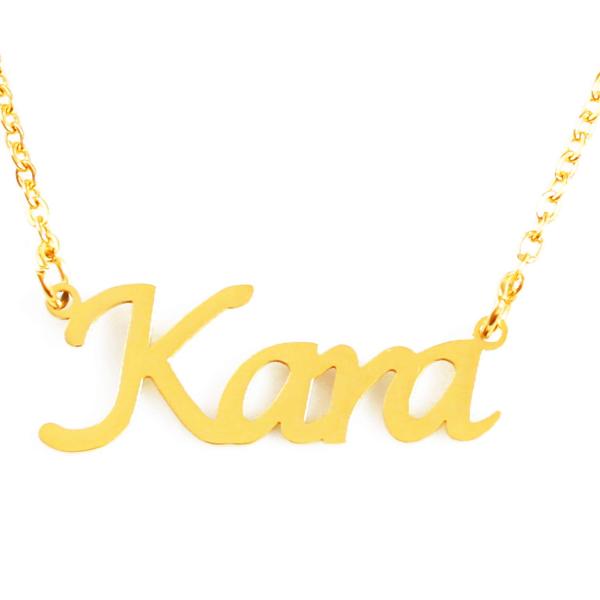 商品名:  Zacria Kara Name Necklace 18ct Gold Plated Personalized Dainty Necklace - Jewelry Gift Women, Girlfriend, Mother, ...