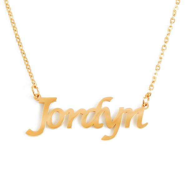 商品名: Zacria Jordyn ネームネックレス パーソナライズ 18カラット ゴールドメッキ 上品なネックレス - ジュエリーギフト 女性 ガールフレンド 母 姉妹 友人, ステンレス鋼 Zacria Jordyn Name Nec...