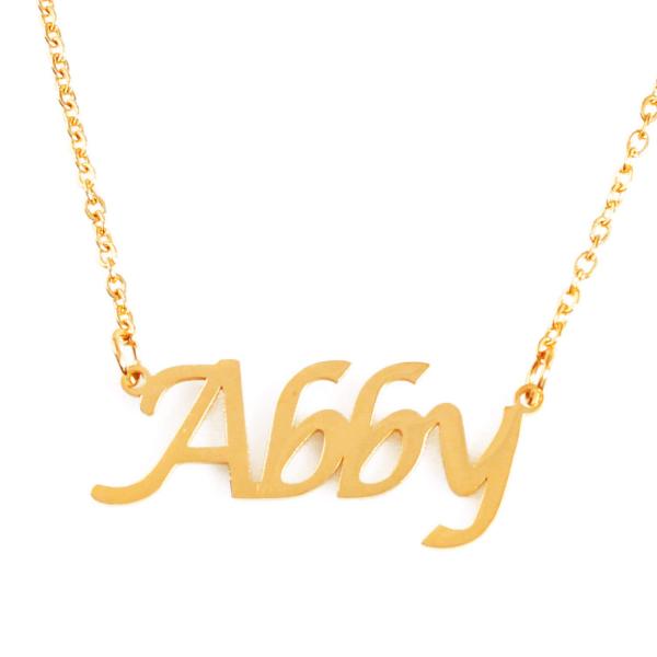 商品名: Zacria Abby カスタムネームネックレス パーソナライズ 18カラットゴールドメッキ Zacria Abby Personalized Name Necklace 18ct Gold Plated Dainty Neckl...