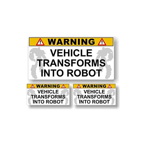 商品名: 3警告車両 ロボットデカール オートボット インスパイア トランスフォーマー オートボット ディセプション ビニールステッカー 3 Warning Vehicle Transforms Into Robot Decals Auto...
