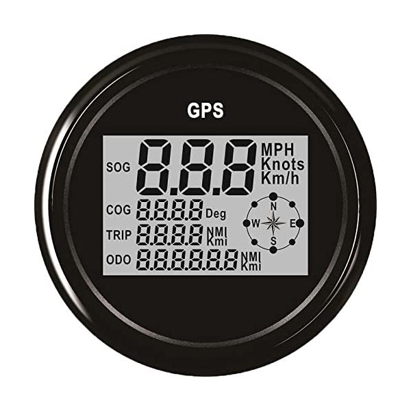 商品名: Eling warrantedデジタルGPS速度計走行距離計の車ボートwithバックライト3 ? 3 / 8 " ( 85 mm ) 12 V / 24 V ELING IP67 Waterproof 85mm GPS Digit...