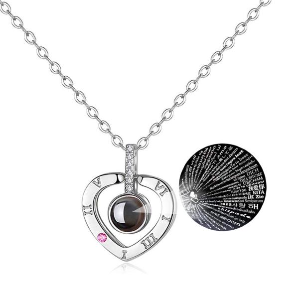 商品名: NEW-EC ネックレス 100言語であなたを愛していると言われるネックレス 100言語 ローズゴールド I Love Youネックレス 100言語 クリスマスギフト Vデイプレゼントネックレス ガールフレンド、奥様、恋人に NE...