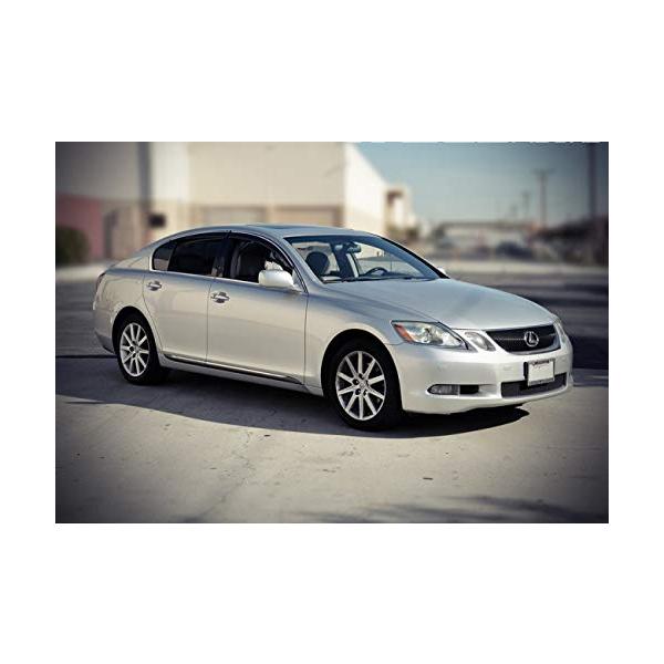 商品名:  WellVisors Replacement for 2006-2011 Lexus GS300 GS350 GS430 GS450h &amp; GS460 Clip-ON Chrome Trim Smoke Tinted S...