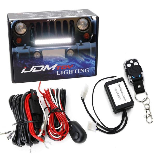 商品名:  iJDMTOY Heavy Duty 6ft Long LED Light Bar/Pod Lights Relay Wiring Harness w/LED Indicator Light On/Off Switch and ...