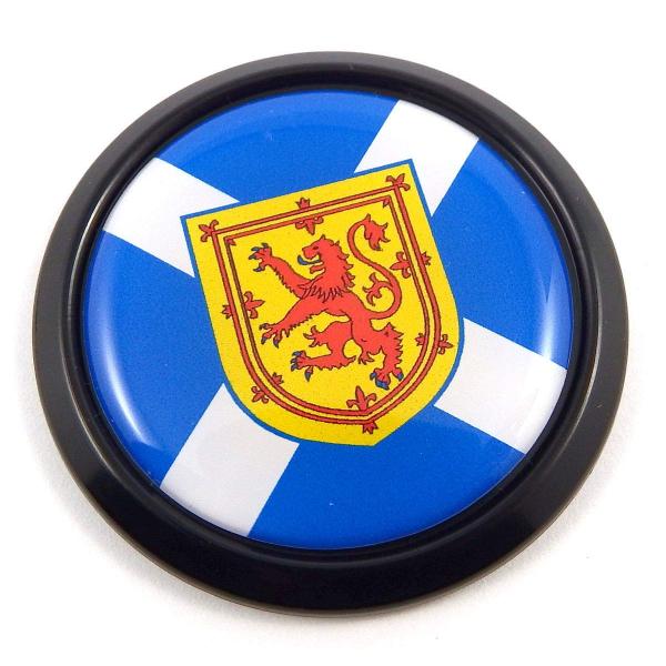 商品名: スコットランド スコティッシュブラックラウンドフラッグ カーデカール エンブレム バンパー 3Dステッカー 1.85インチ Scotland Scottish Black Round Flag Car Decal Emblem B...