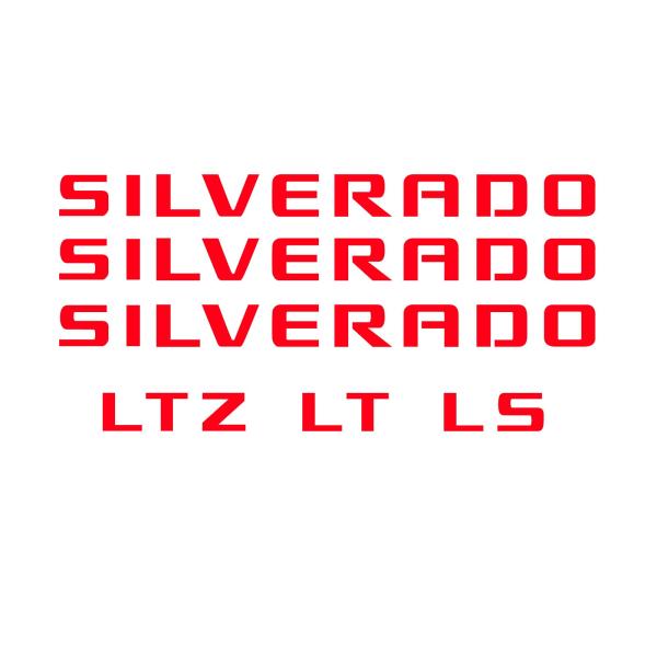 商品名: EmblemsPlus シボレー シルバラード 1500 トラックエンブレム オーバーレイ デカール 文字（赤）6枚セット 2007 Thru 2018用 GM公式ライセンス製品。 EmblemsPlus 2007 08 09 1...