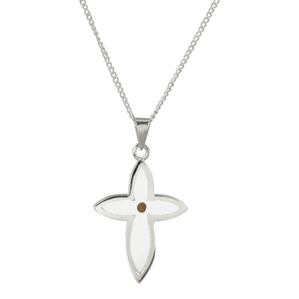 商品名: Dicksons マスタードシードペタルクロス レディース 20インチ シルバーメッキネックレス Dicksons Mustard Seed Petal Cross Women's 18 Inch Silver-Plated Ne...