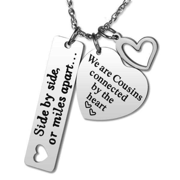 商品名: JZSTA カズン ネックレス 女性向けギフト いとこたちは心とつながったいいとこを一番に育てます MIXJOY Cousin Necklace Gifts for Women Cousins Make The Best Fien...