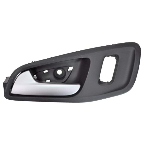 商品名: PT Auto Warehouse FO-2348RA-FL - 内部内部ドアハンドル シルバーレバー ブラックハウジング付き ロック/ロック解除穴のみ - フロント左運転席側 PT Auto Warehouse FO-2348R...