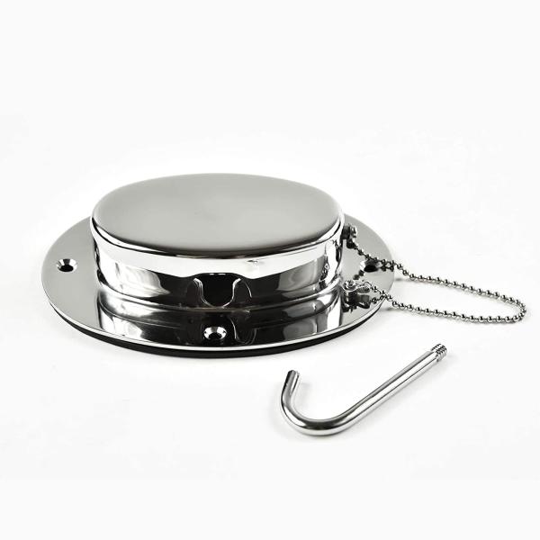 商品名: Marine City ステンレススチールチェーンデッキパイプ 6.32インチ 4.47インチ ベース 4.3インチ 2.31インチ パイプ穴 MARINE CITY Stainless Steel Sturdy Durable ...