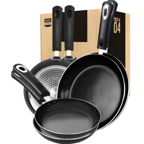 商品名: Utopia Kitchen ノンスティックフライパンセット - 6点 - IHボトムフライパン - 8インチ 9.5インチ 11インチ - 4セットパック Utopia Kitchen Nonstick Frying Pan S...