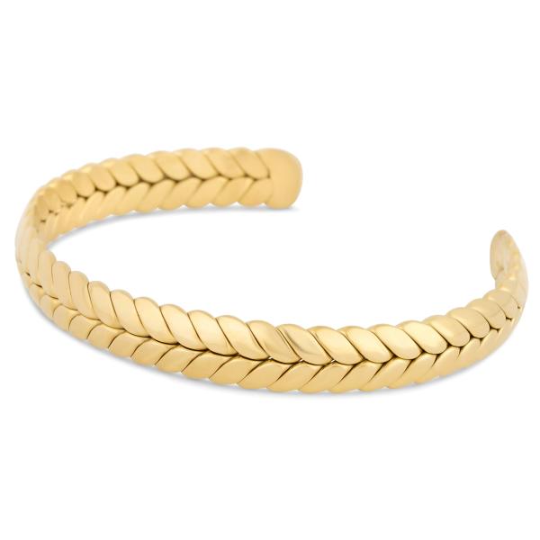 商品名:  Akitsune Laurea Bangle | Laurel Kranz Roman Antique Arm Jewelery Women Men Stainless Steel Bracelet Cuff - Gold 57...