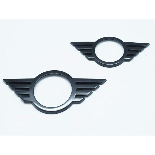 商品名:  Front &amp; Rear Glossy Black Emblem Badge Cover Overlays Compatible with F55 F56 F57 LCI After Facelift Modelブランド...