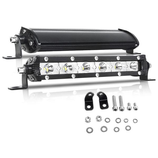 商品名:  Willpower 7 inch LED Work Light Bar, Single Row 30W Spot Off Road Driving Fog Lights with Mounting Bracket Waterpr...