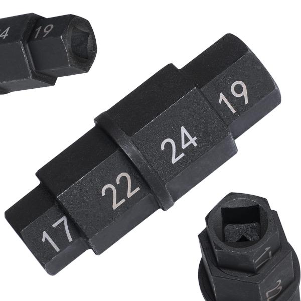 商品名: DPTOOL 3/8インチ 六角軸ツール 17 19 21 24mm 六角 フロントホイールハブ 車軸 スピンドル ソケット アダプター オートバイアクセサリー ホームガーデンツール ホーム改善 DPTOOL Hex Axle T...