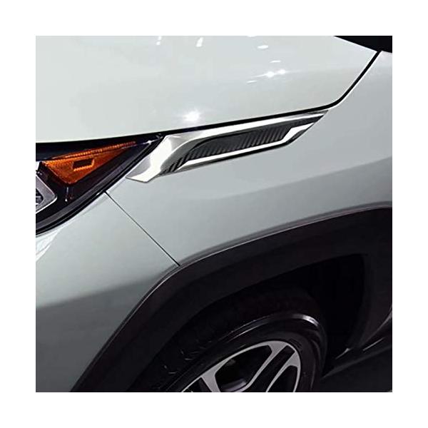 商品名:  Kadore Front Head Light Lamp Eyelids Garnish Side Fender Cover Trim Chrome for Toyota RAV4 2019 2020 2021 2022 2-p...