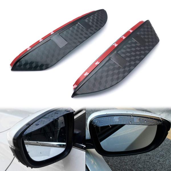 商品名:  Xotic Tech 2pcs 3D Left +Right Side Rearview Mirrors Visor Shade Rain Snow Guard Trim, Carbon Fiber Pattern, Compa...