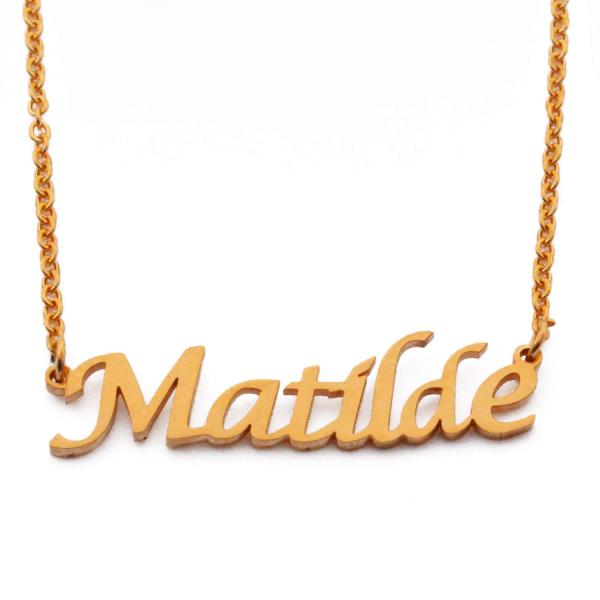 商品名:  Kigu Matilde Name Necklace 18ct Gold Plated Personalized Dainty Necklace - Jewelry Gift Women, Girlfriend, Mother,...
