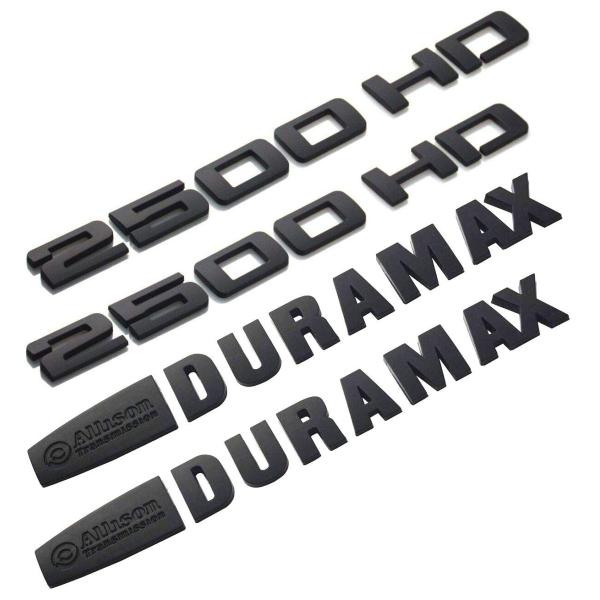 商品名: Allison Duramax plus 2500HD バッジ 3D エンブレム デカール ステッカー ネームプレート 交換用 Silverado 2500 HD用 Aimoll Set 4 pcs Allison Duramax...
