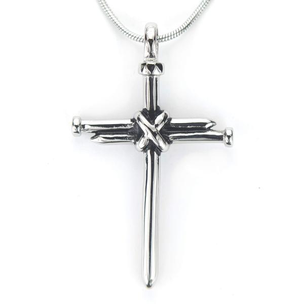 商品名: 大きな3本の爪ネックレス 24インチ (61cm) チェーン 大きな3Dペンダント (2.2インチ x 1.3インチ) 3本の爪の聖十字架 304ステンレススチール 低アレルギー性 非変色 ギフトボックス入り Ann Clarid...