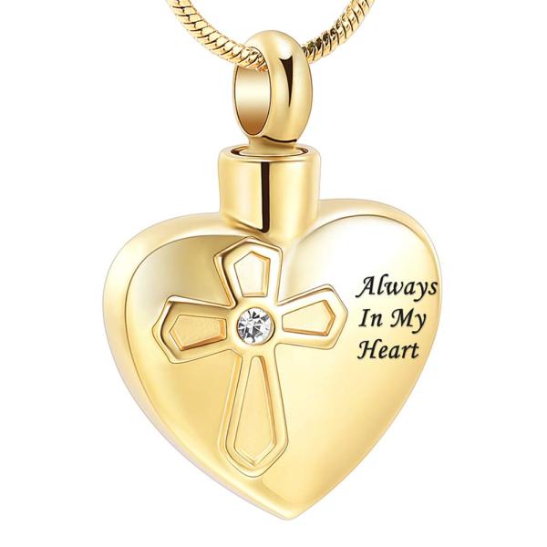 商品名: zeqingjw Always in My Heart 骨壺ネックレス 遺灰用ジュエリー ペンダント メモリアルロケット 記念品ジュエリー ゴールド zeqingjw Always in my Heart Urn Necklace...