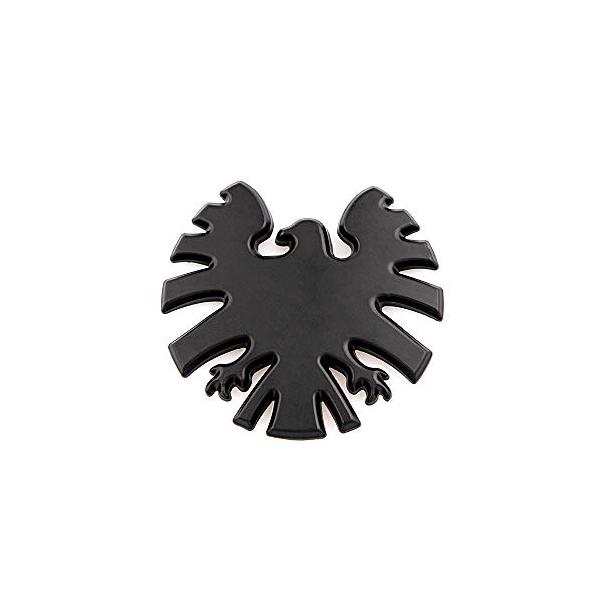 商品名: CARRUN 3D イーグルエンブレムシールド エンブレムバッジ アベンジャーズ ステッカーバッジ プレミアムカーバッジ ボディフェンダーロゴ ブラック 1個 1Pc 3D Eagle Emblem Shield Emblem B...