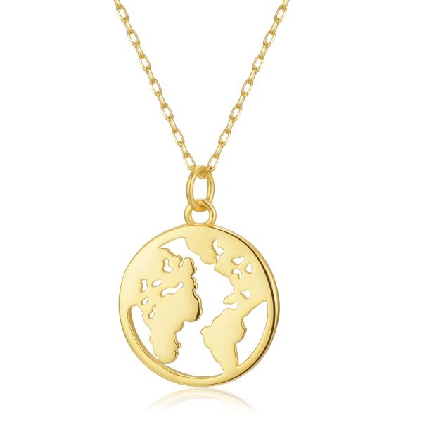 商品名: Embolden スターリングシルバー 18Kゴールドメッキ グローブネックレス Climate Change Awareness [925 Sterling Silver w/18K Gold Plating] Necklace...