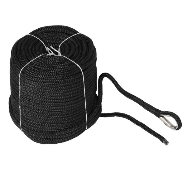 商品名: NovelBee 5/8インチ x 200フィート ダブルブレイドナイロンアンカーライン ステンレススチールシンブル付き 安全荷重：1,020ポンド 引張強度：5,100ポンド NovelBee 5/8" x 200' Doubl...