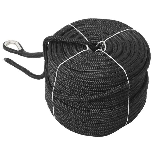 商品名: NovelBee 1/2インチ x 250フィート ダブルブレイドナイロンアンカーライン ステンレススチールシンブル付き 安全作業荷重：1,020ポンド 引張強度：5,100ポンド NovelBee 1/2" x 250' Dou...