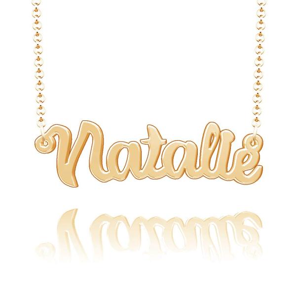 商品名: LoEnMe Jewelry 名前入りネックレス ゴールドメッキ カスタムメイド スターリングシルバー レディース ガールズ カップル カスタマイズ可 イエロー LoEnMe Jewelry Natalie Name Neckla...