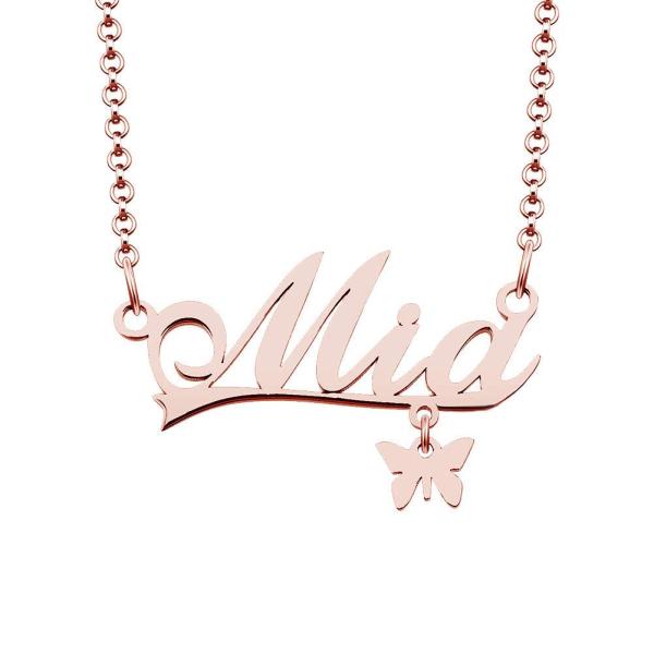 商品名: Infinite Memories 名前入りネックレス ローズゴールド カスタマイズペンダント コスチューム ギフトに最適 ピンク Infinite Memories Mia Name Necklace Personalized ...