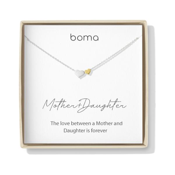 商品名: Boma Jewelry Sentiments Collection 母と娘 スターリングシルバー ハート2個 14Kゴールドバーミエルネックレス 18インチ Boma Jewelry Sentiments Collection ...