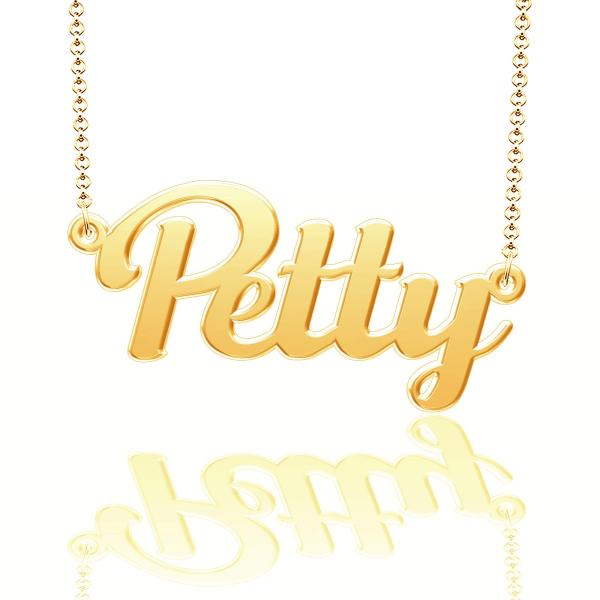 商品名:  CLY Jewelry Personalized Petty Name Necklace Custom Gold Plate Pendant Customized Gift for Girlsブランド: CLY Jewelry高...
