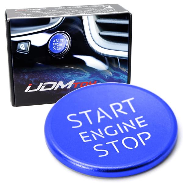 商品名: iJDMTOY (1) アルミキーレスエンジン プッシュスタートボタンカバートリム Audi A4 A5 A7 A8 Q3 Q5 Q7などに対応 ブルー AA3495a-Blue iJDMTOY (1) RS Style Blue...