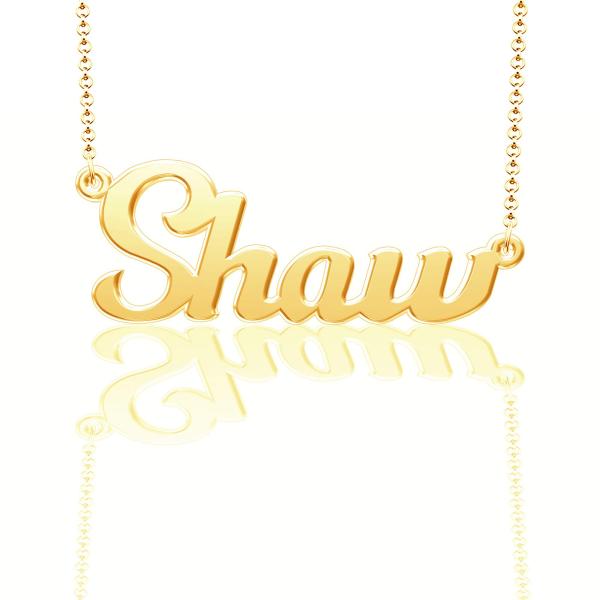 商品名:  CLY Jewelry Personalized Last Name Necklace Custom Sterling Silver Shaw Pendant Customized Gift For Girls Womenブラン...