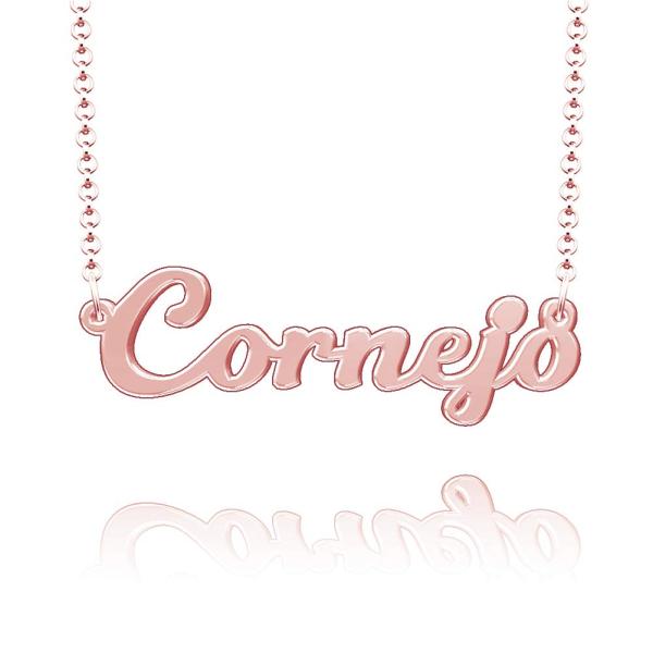 商品名:  LoEnMe Jewelry Personalized Cornejo Name Necklace Stainless Steel Rose Gold Plated Custom Made of Last Name Gift f...