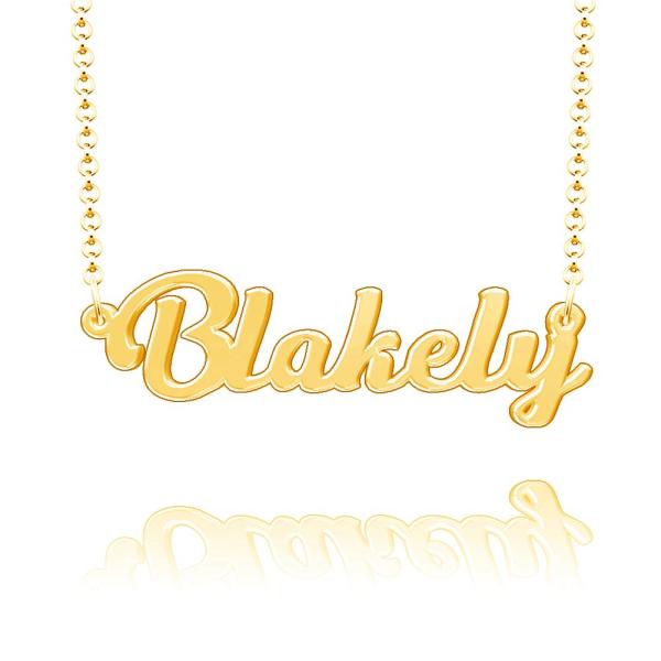 商品名:  CLY Jewelry Customized Blakely Name Necklace Custom Gold Plate Pendant Personalized Gift for Herブランド: CLY Jewelry高...