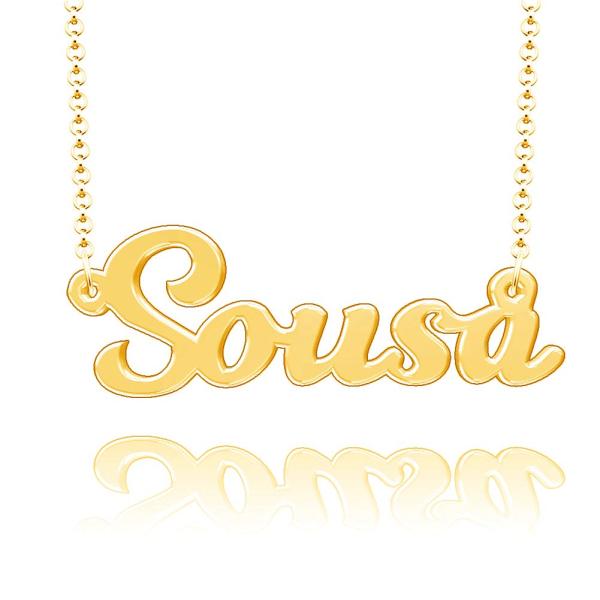 商品名:  CLY Jewelry Personalized Last Name Necklace Custom Sterling Silver Sousa Pendant Customized Gift for Girls Womenブラ...