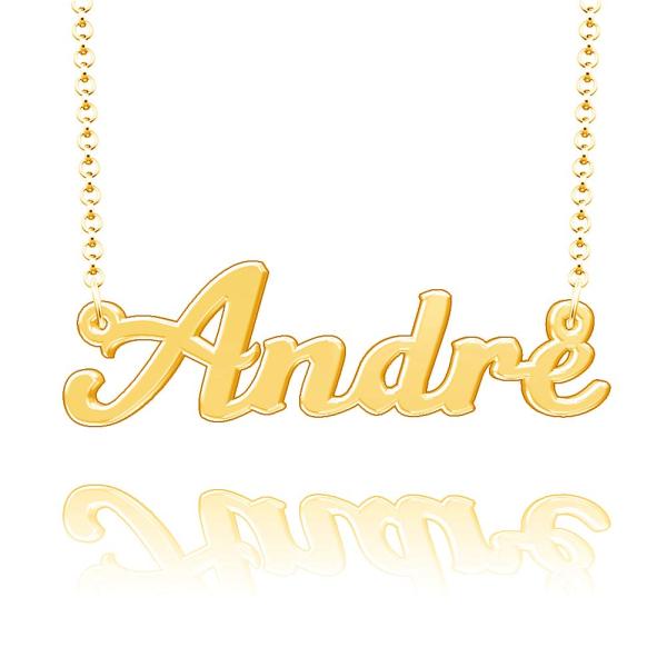 商品名:  CLY Jewelry Personalized Andre Name Necklace Custom Gold Plate Pendant Customized Gift for Womenブランド: CLY Jewelry高...