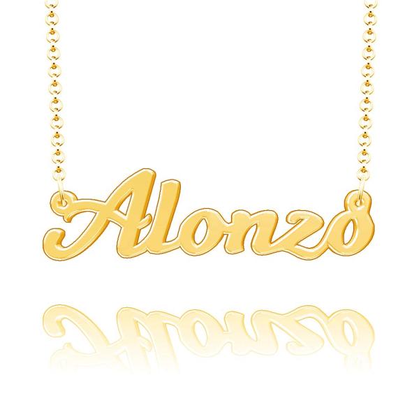 商品名:  CLY Jewelry Personalized Last Name Necklace Custom Sterling Silver Alonzo Pendant Customized Gift for Girls Womenブ...