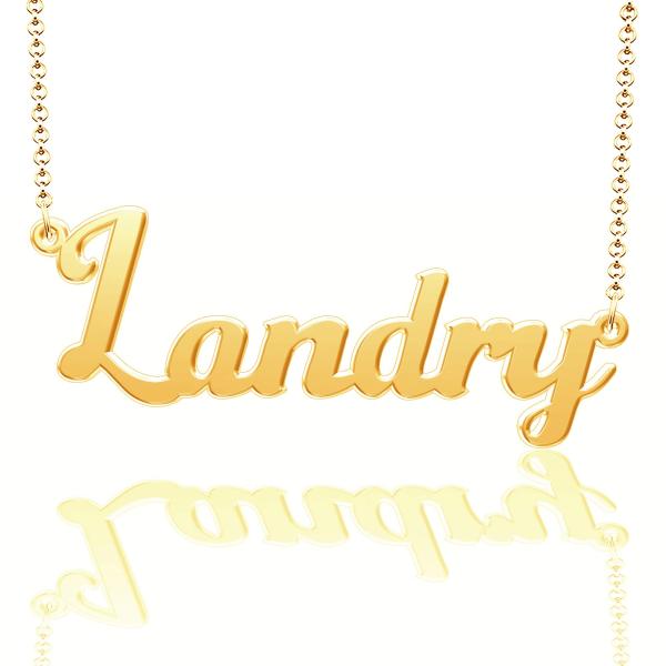 商品名:  CLY Jewelry Personalized Last Name Necklace Custom Sterling Silver Landry Pendant Customized Gift For Girls Womenブ...