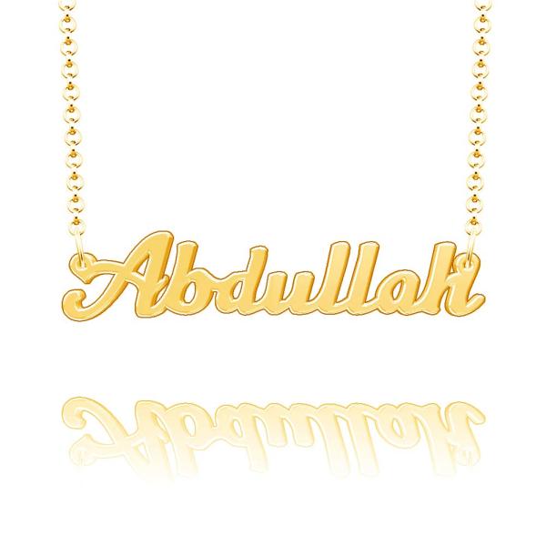 商品名:  CLY Jewelry Personalized Last Name Necklace Custom Sterling Silver Abdullah Pendant Customized Gift for Girls Wome...