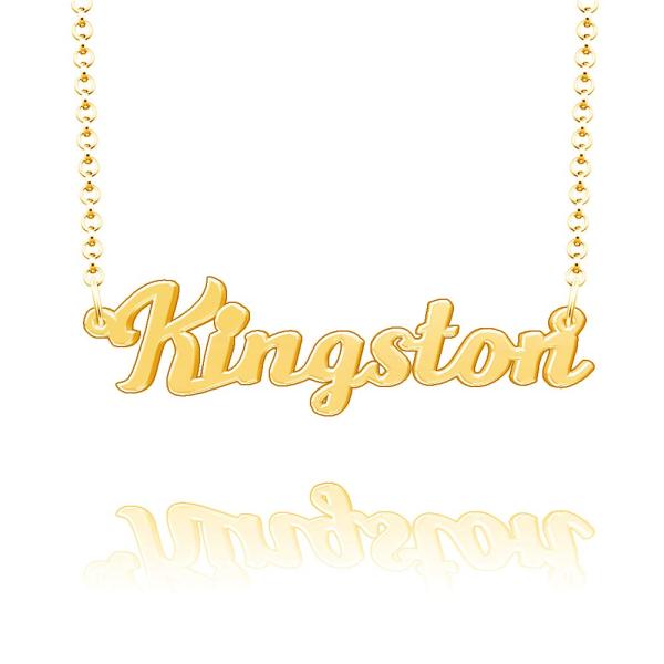 商品名:  CLY Jewelry Personalized Kingston Name Necklace Custom Gold Pendant Jewelry Customized Gift for Herブランド: CLY Jewel...