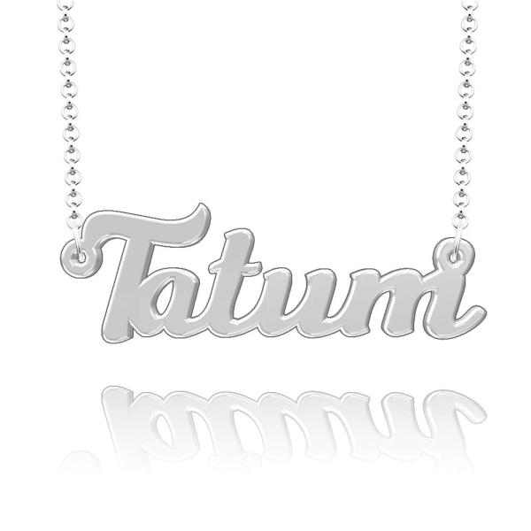 商品名:  CLY Jewelry Personalized Tatum Name Necklace Custom Silver Plate Pendant Customized Gift for Girlsブランド: CLY Jewelr...