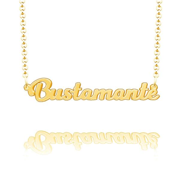 商品名:  CLY Jewelry Personalized Last Name Necklace Custom Sterling Silver Bustamante Pendant Customized Gift for Girls Wo...